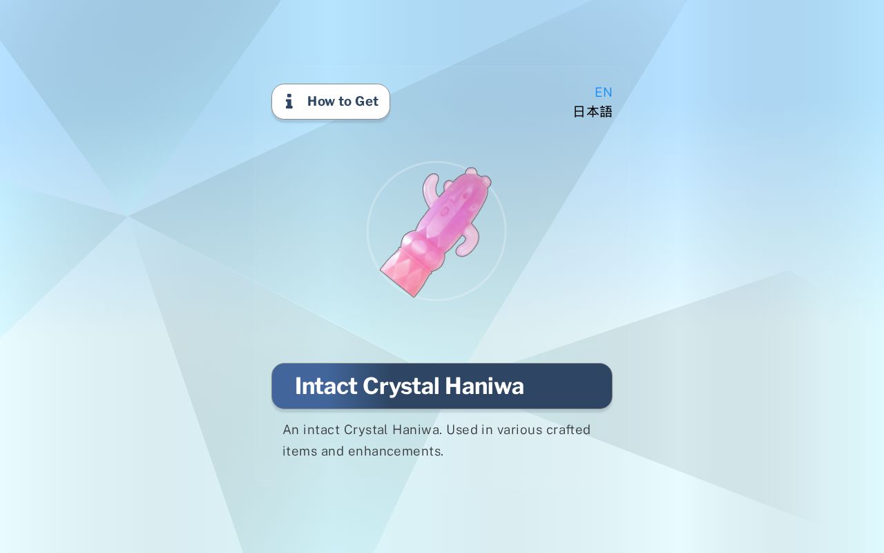 Intact Crystal Haniwa